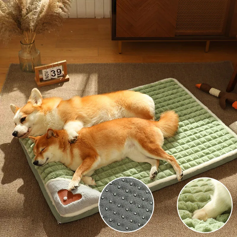Large-Dog-Mat-Luxury-Pad-for-Small-Medium-Large-Dogs-Plaid-Bed-for-Cats ...