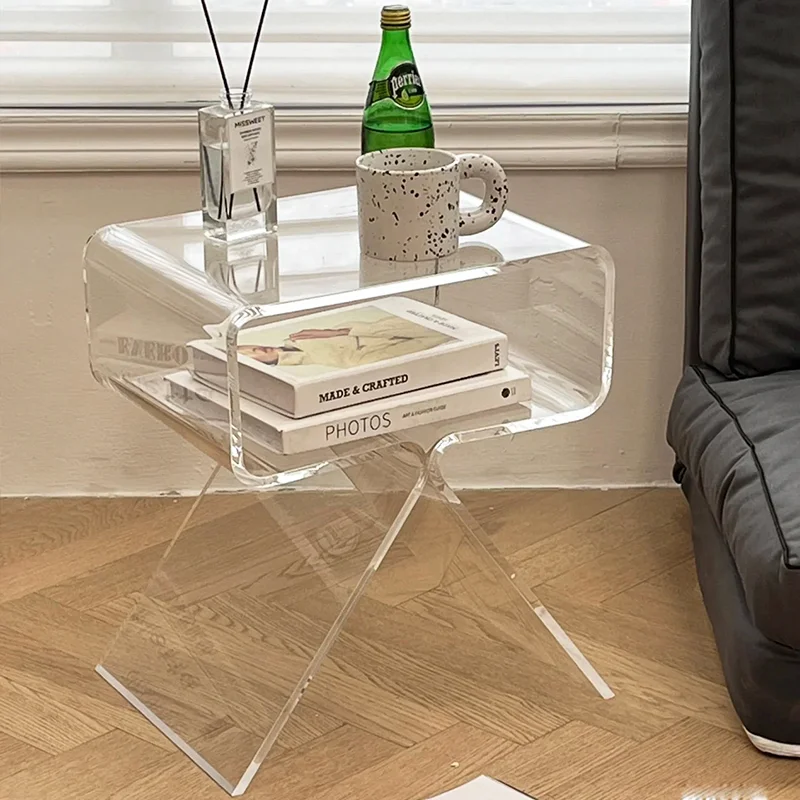 Acrylic-Clear-Side-Cabinet-Modern-Bedside-Table-Living-Room-Sofa-Side ...