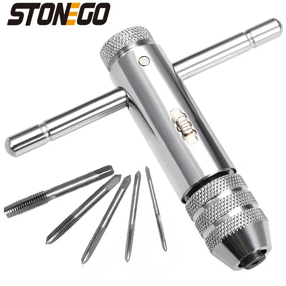 STONEGO-with-5-M3-M8-3mm-8mm-Metric-Tap-Tap-T-handle-Ratchet-Tap ...