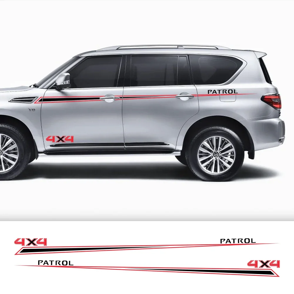Car-Door-Side-4X4-Stickers-For-Nissan-Patrol-y61-y62-Graphics-Stripes ...