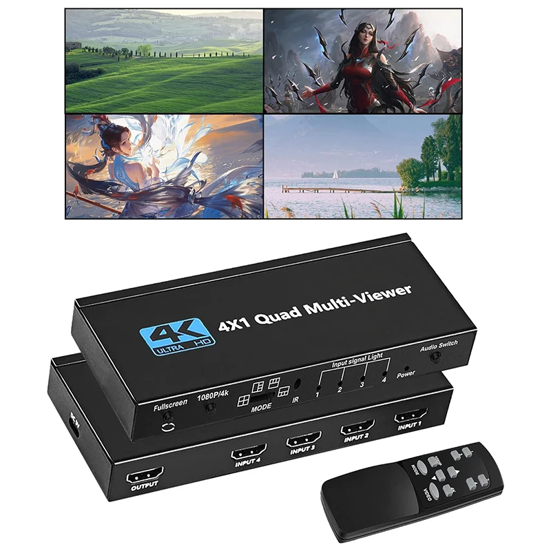 4K-HDMI-Quad-Screen-Multiviewer-4x1-1080P-4-in-1-out-HDMI-Multi-Viewer ...