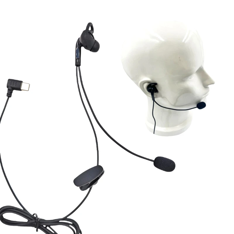 1Pcs Type-C USB-C Interface Referee In-Ear Earphones For V6 Pro V4C ...