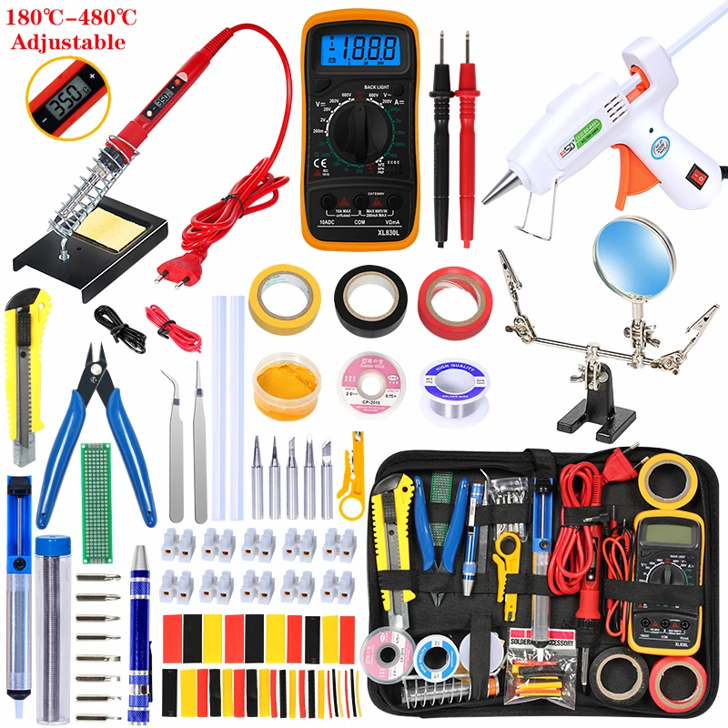 220v/80w Adjustable Soldering Iron Kit Adjustable Helping Hand With ...