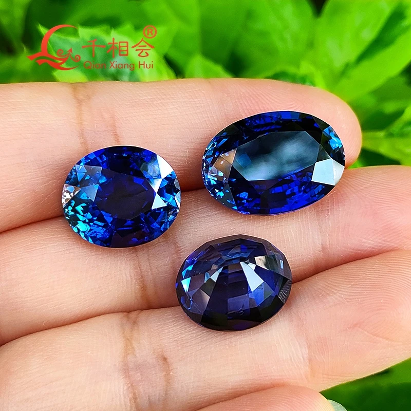 Thailand-cut-royal-blue-color-Artificial-Sapphire-oval-shape-corundum ...