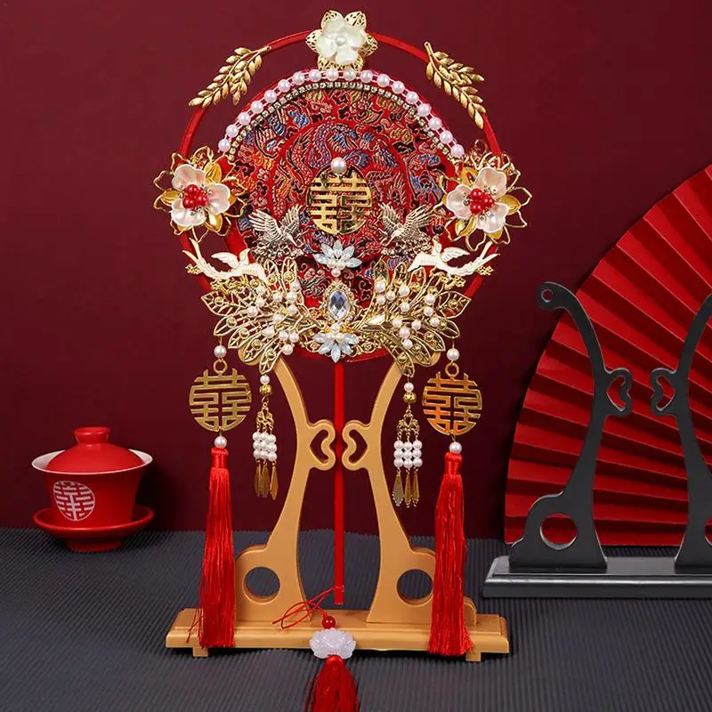 Chinese-Fan-Decorative-Stand-Elegant-Table-Decor-Sleek-Display-Base ...
