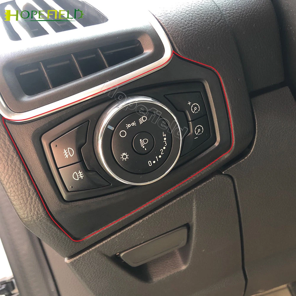 Car Headlight Switch Decoration Trim Frame Panel Cover Accessories Low ...