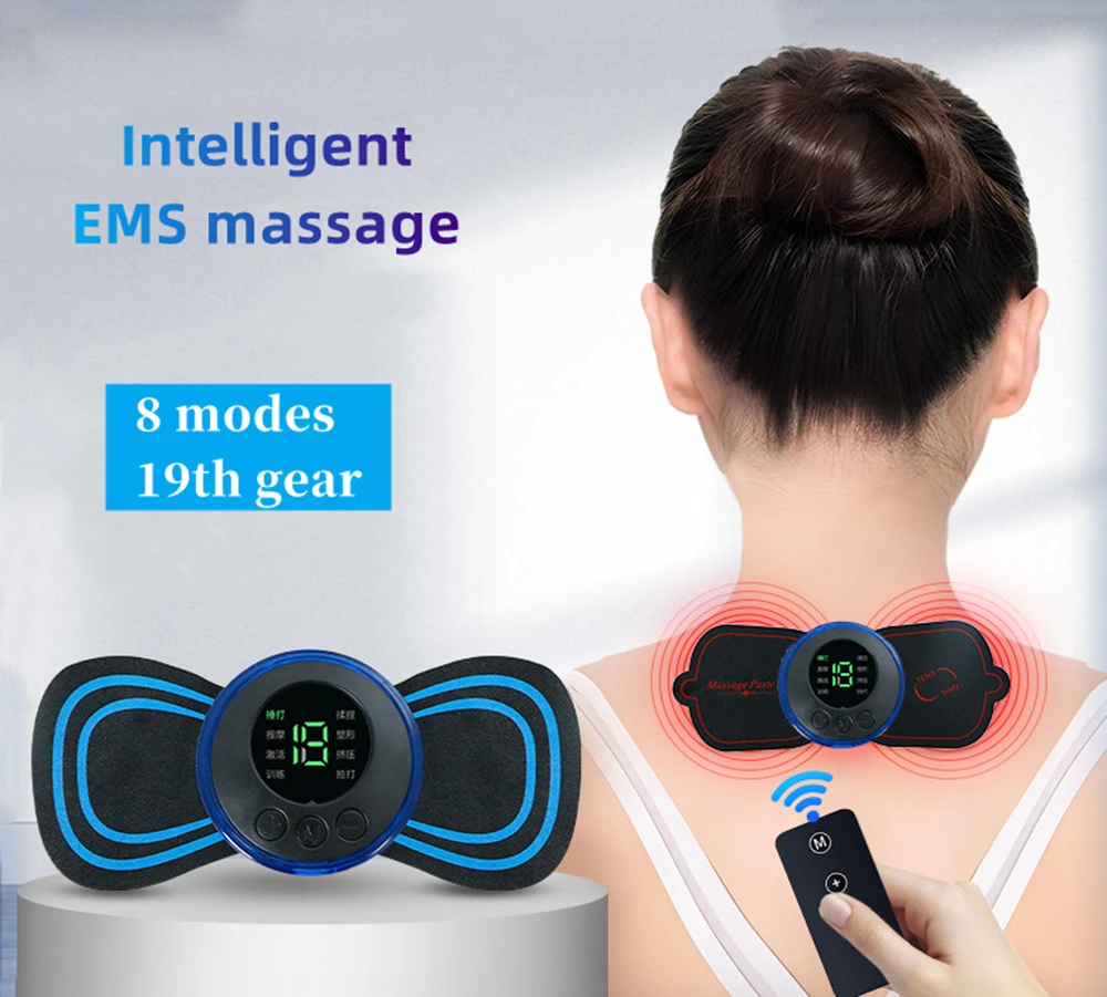 New Ems Mini Electric Massager Stimulator Pain Relief Neck Back Leg ...