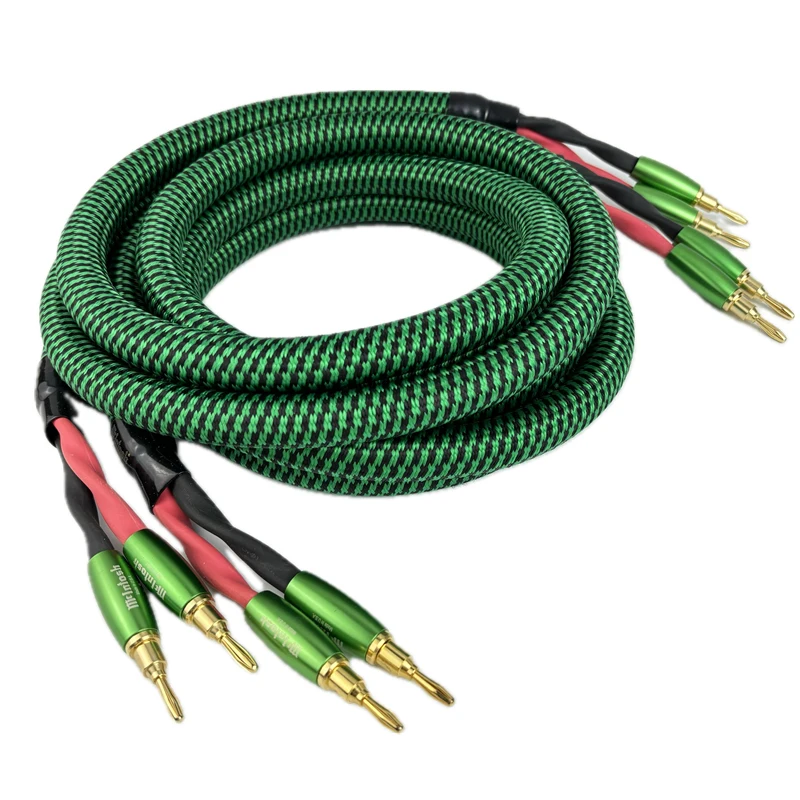 Pair-Audiophile-Green-Net-Speaker-Cable-Banana-Plug-McIntosh-HiFi-Audio ...
