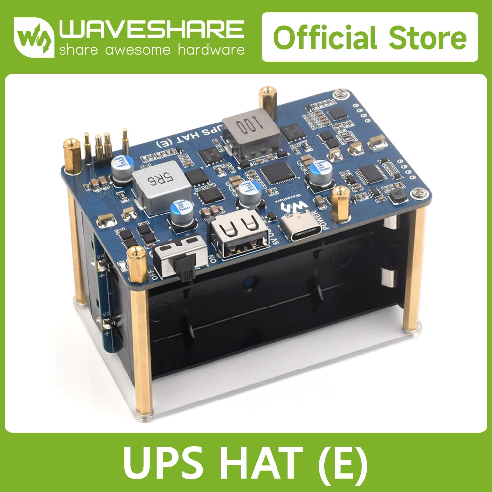 Waveshare-UPS-HAT-E-for-Raspberry-Pi-Supports-4-21700-Li-batteries-NOT ...