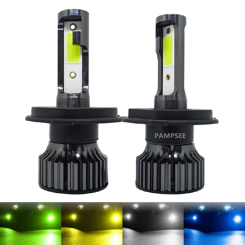 72w 16000lm Car Headlight H7 H4 H1 Led H8 H9 H11 12000k 6000k 6500k Lemon Green Auto Fog Light ...