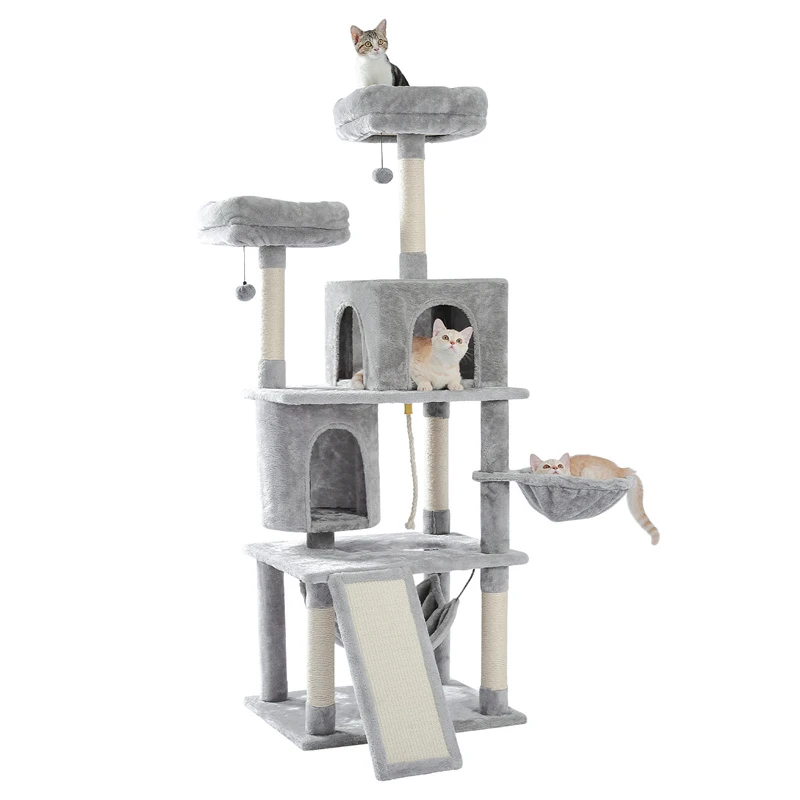 Extra Large 63 Inches Sturdy Cat Tree With Cat Condos With Sisal Poles ...
