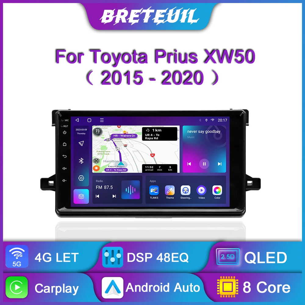 For-Toyota-Prius-XW50-2015-2020-Car-Radio-Multimedia-Player-Android ...