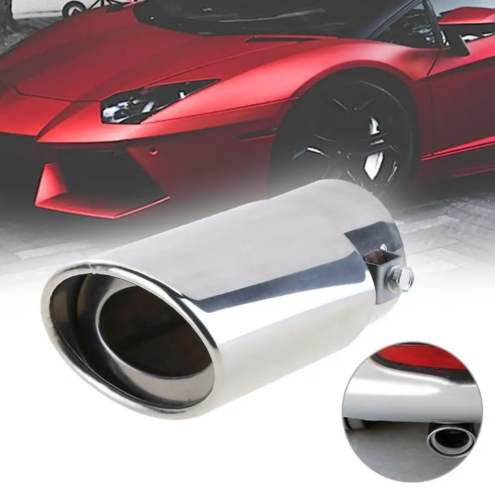Car-Exhaust-Muffler-Stainless-Steel-Exhaust-Tail-Muffler-Chrome-Round ...