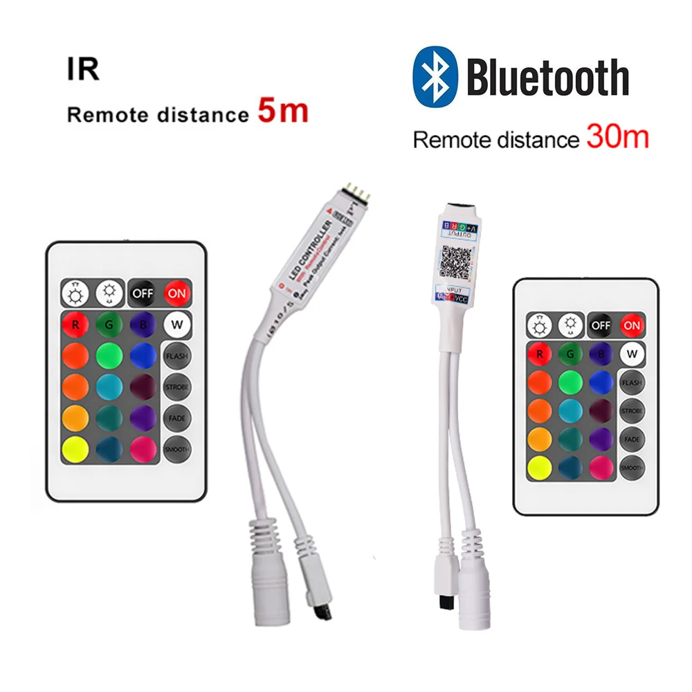 RGB-Controller-DC5-24V-Mini-IR-Bluetooth-LED-Controller-with-24key ...