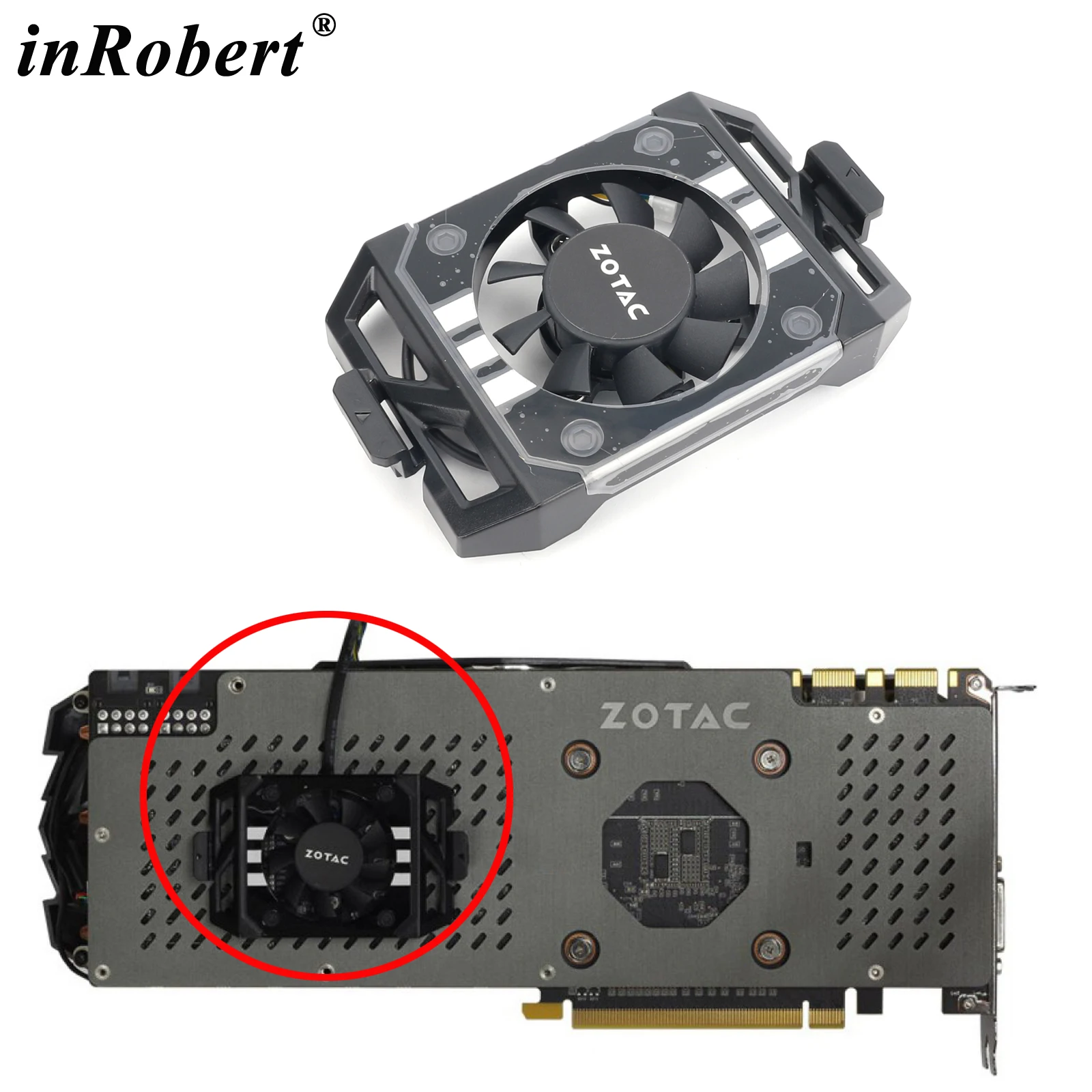 Placa gráfica Backplate Cooler para Zotac, GPU Backplane Ventilador, GPU, GPU, GPU, GA41S2L, 12V ...