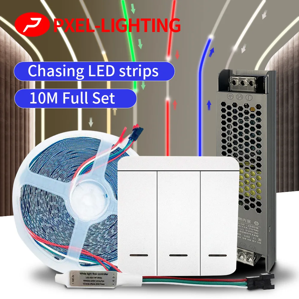 Chasing-light-Running-water-LED-Strip-24V-10M-SMD-2835-WS2811-Pixel ...