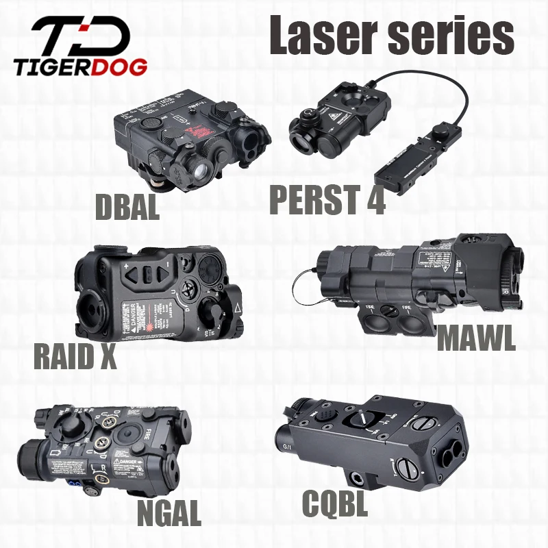 All Metal NGAL MAWL DBAL Perst-4 CQBL RAID X Red Dot Blue Green Pointer Laser Airsoft Aiming ...