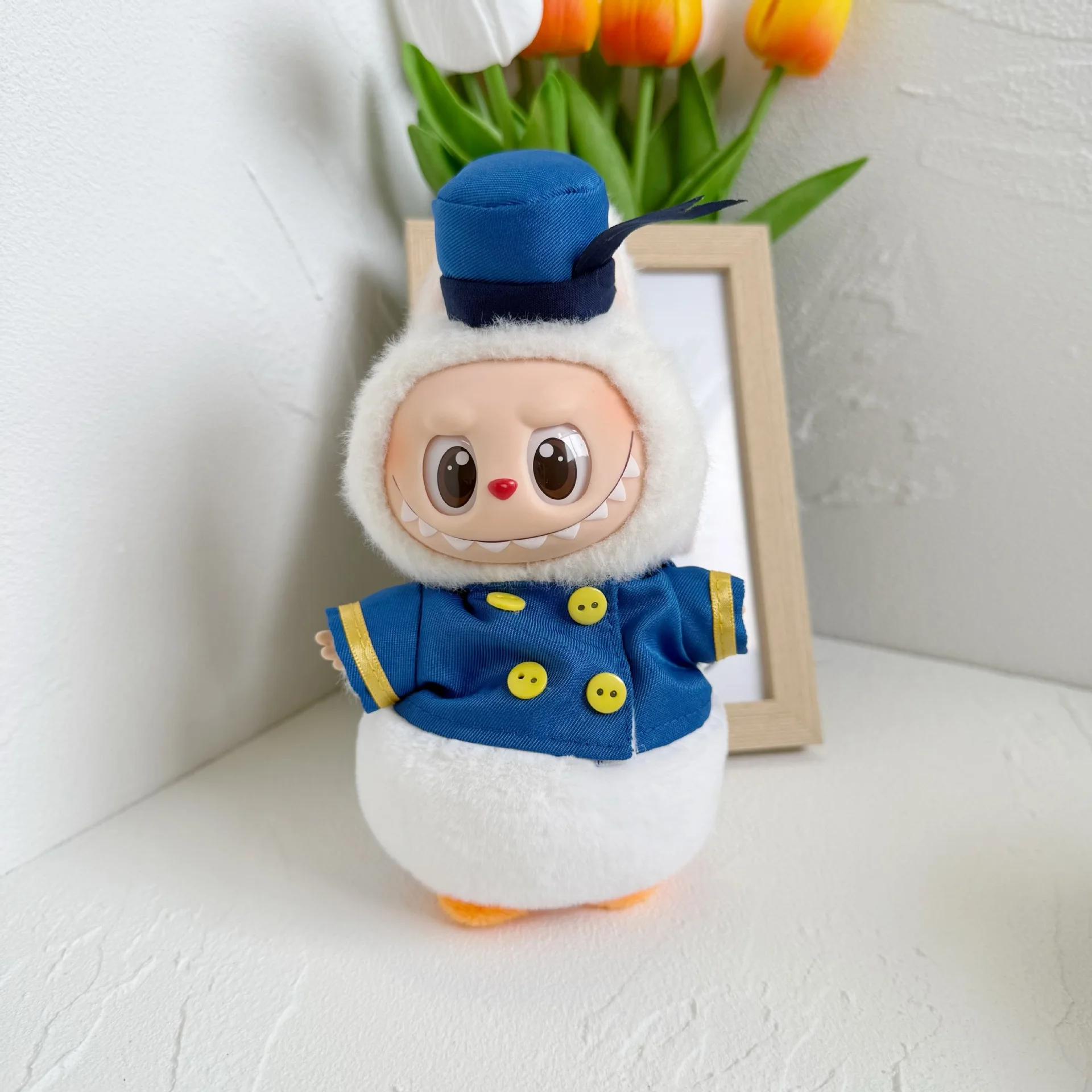 LABUBU clothes online celebrity navy duck Labubu tries to change ...