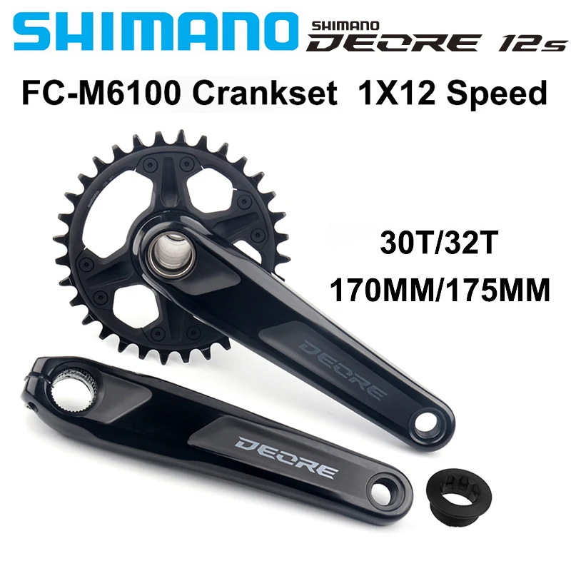 SHIMANO DEORE FC-M6100 FC-M6120 12Speed 170/175MM 30T 32T 12S FRONT CHAINRING CRANKSET 12V ...