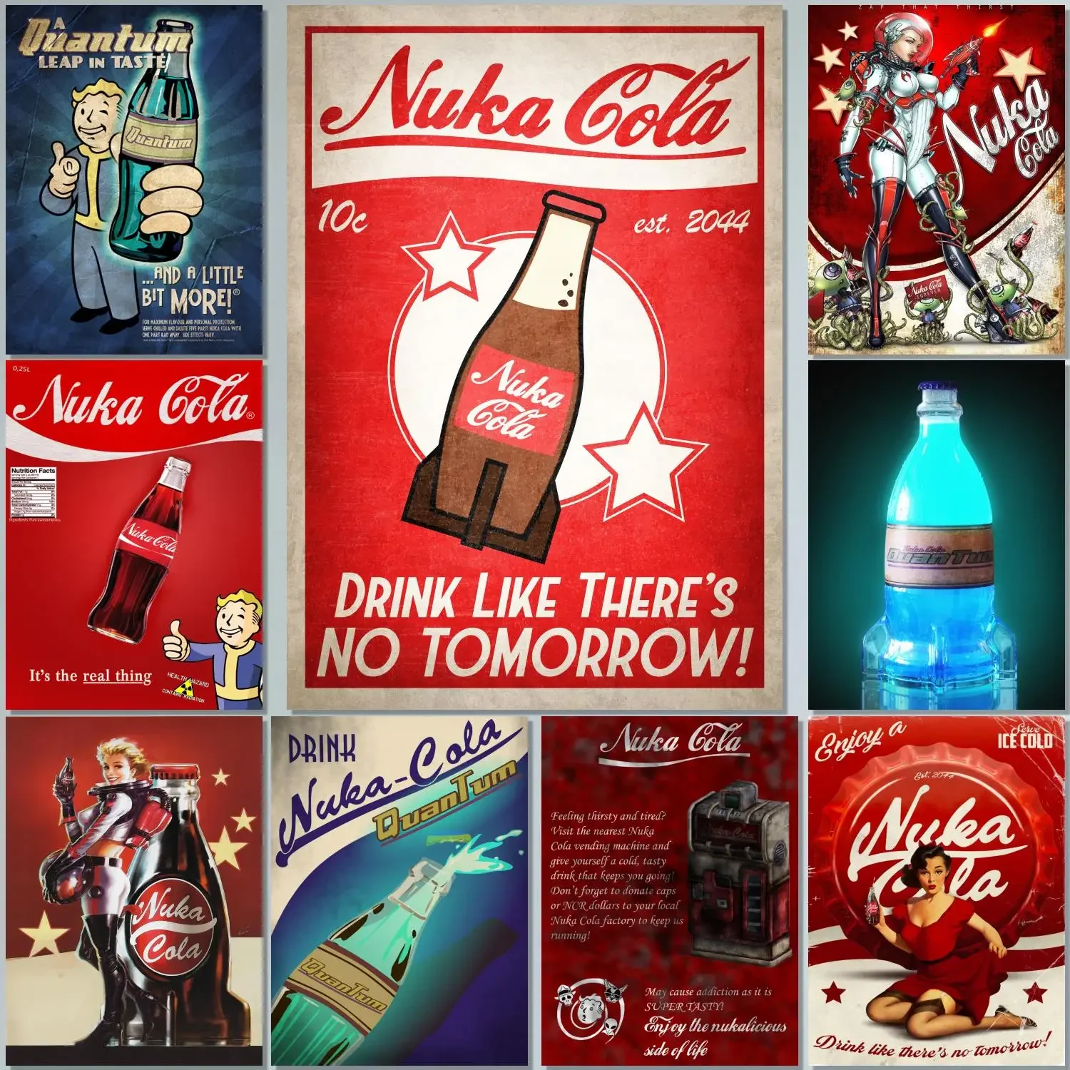 Singer-nuka-cola-pintura-24x36-arte-de-pared-carteles-de-lienzo-para ...