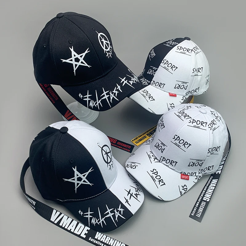 New-Hip-Hop-Kpop-Graffiti-Streetwear-Letter-Men-Women-Baseball-Hats ...