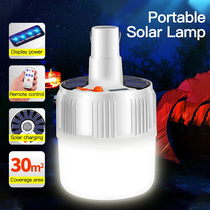 Portable-Camping-Light-Solar-Tent-Lamp-Rechargeable-LED-Camping-Night ...
