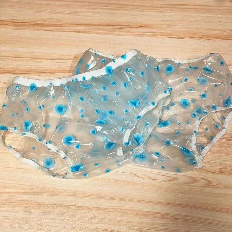 PVC-Plastic-Underpants-Transparent-Loose-Adult-Baby-Waterproof-Diaper ...