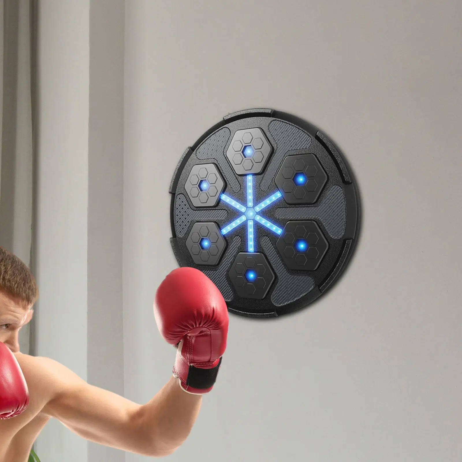 Music-Boxing-Machine-Kickboxing-Reaction-Target-Wall-Mounted-Workout ...