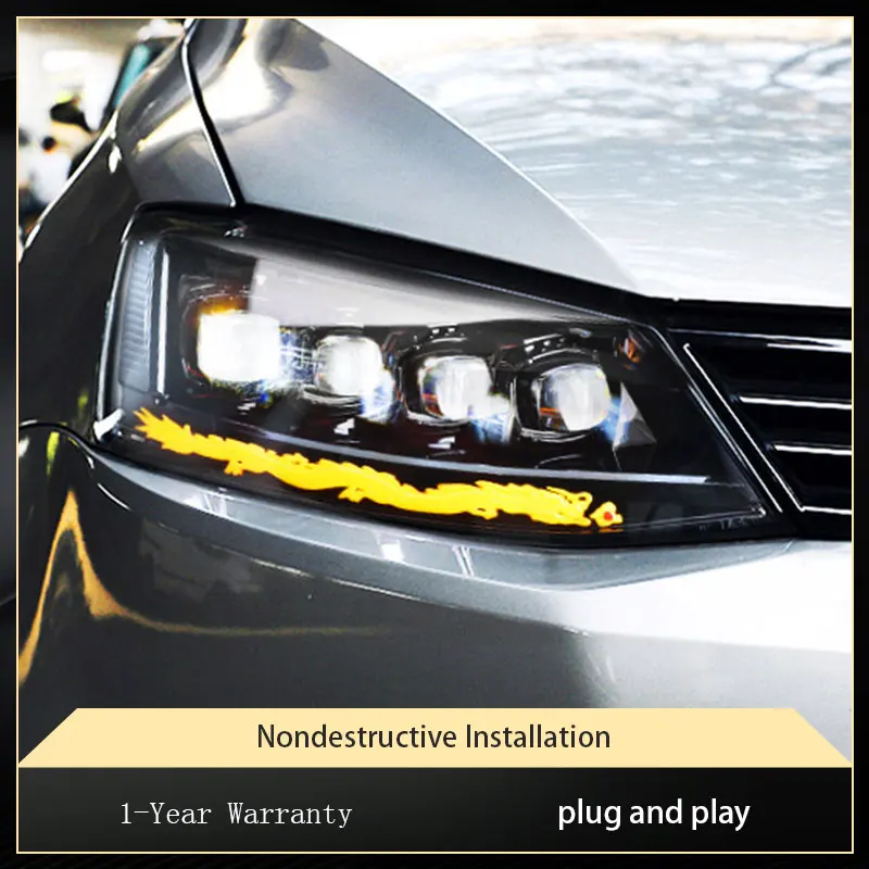 Far-is-de-carro-para-Volkswagen-DRL-Head-Lamp-Destaque-4-Lentes-de ...