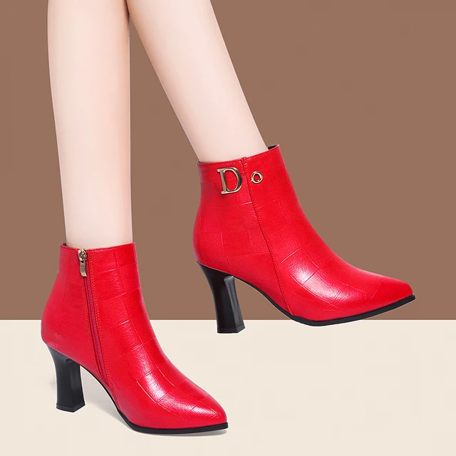 Low High Heel Boots For Women