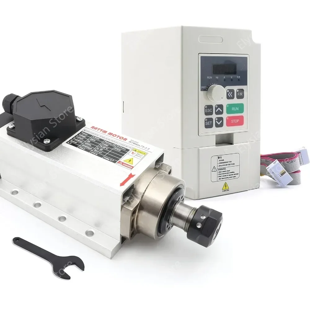 CNC-Spindle-Motor-Kit-220V-2-2KW-Air-Cooled-Spindle-Motor-Square ...