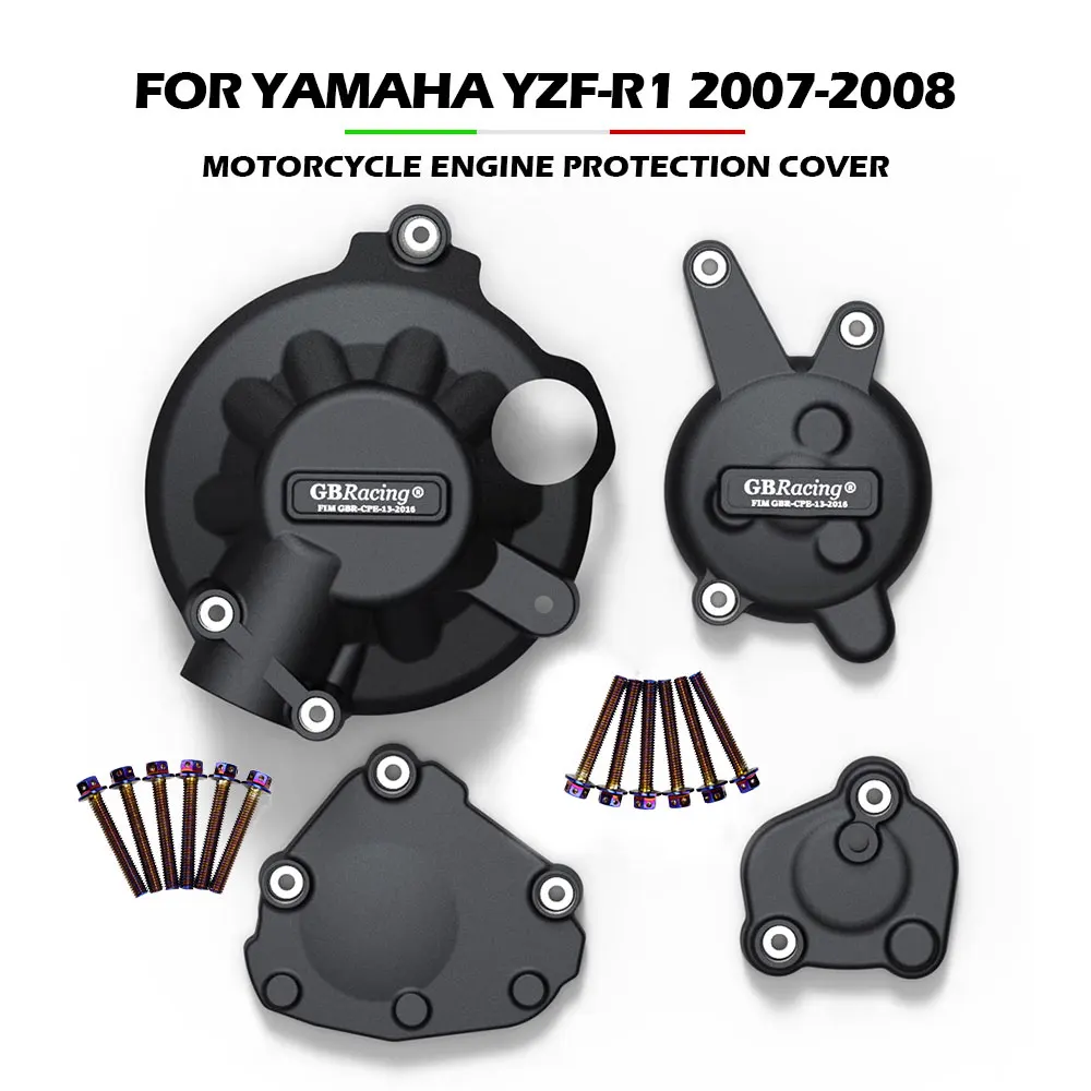R1 Motorcycles Engine Covers Protectors For Yamaha YZF-R1 2007 2008 For ...