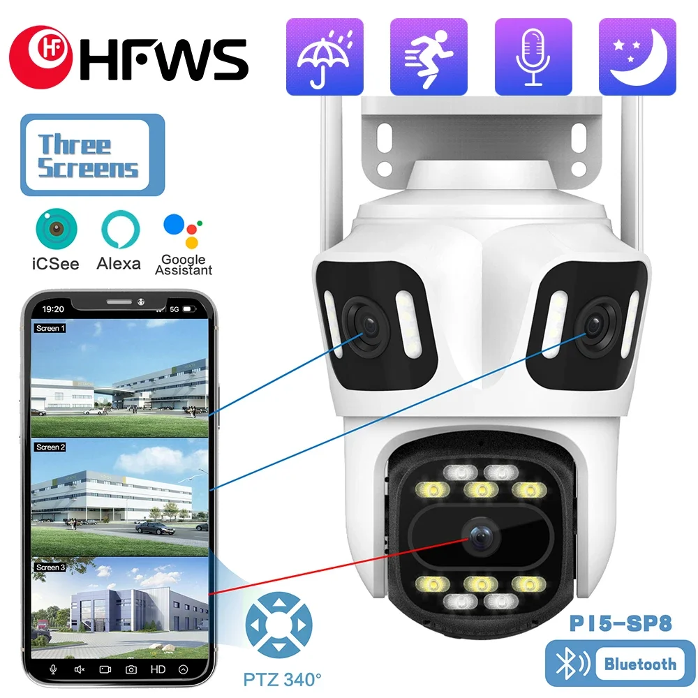 ICSEE-Wifi-PTZ-Security-Camera-8MP-Triple-Lens-8x-Digital-Zoom-AI-Human ...