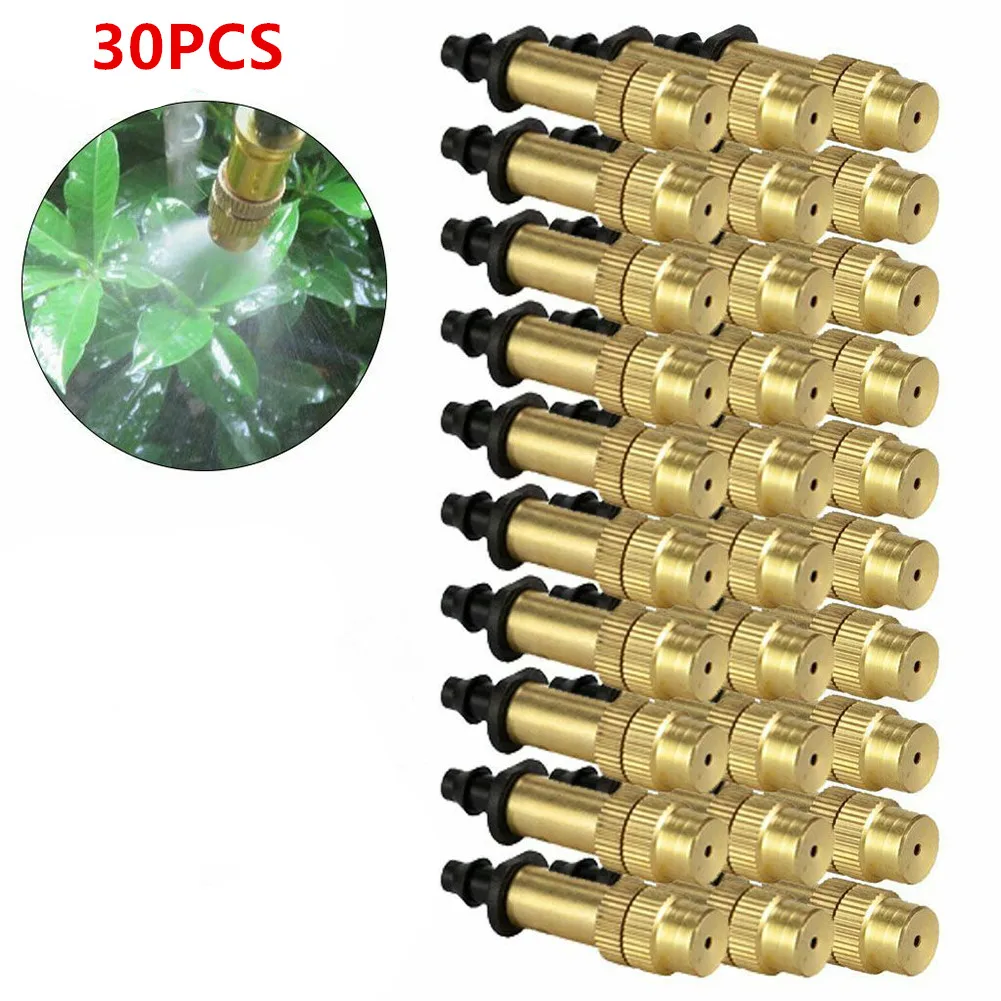 30pcs-Micro-Drip-Irrigation-Misting-Brass-Nozzle-Sprinkler-Head-Garden ...