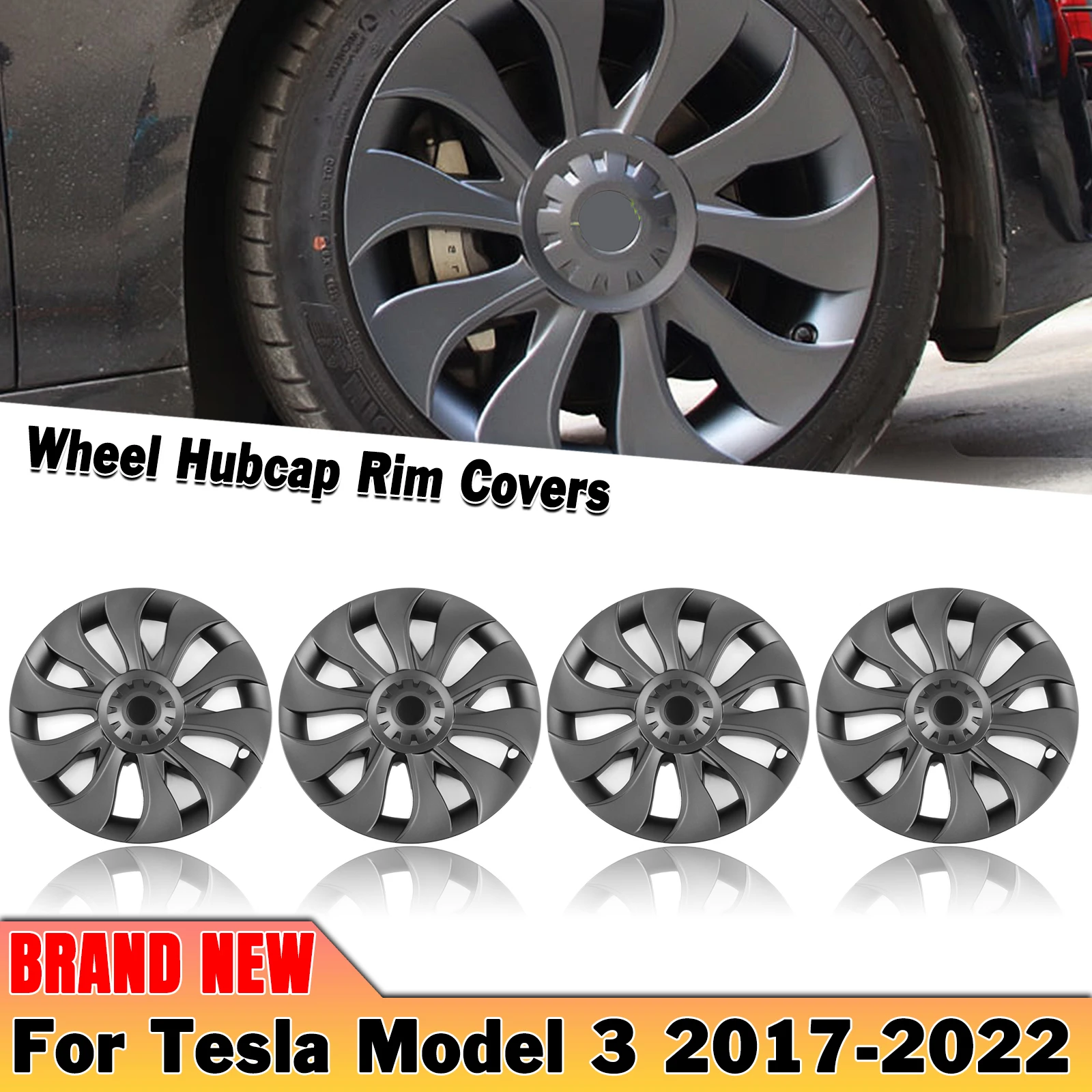 Gray-18-Inch-Car-Wheel-Hubcap-Rim-Cover-Hub-Cap-Automotive-Part ...