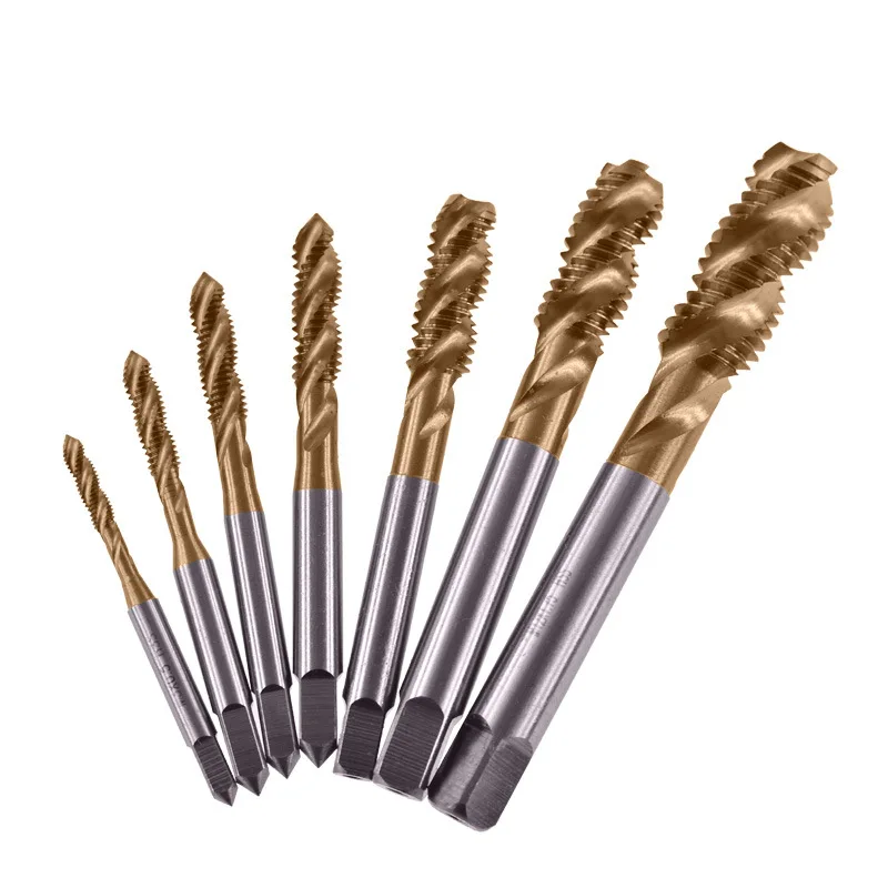 1pcs-HSS-Titanium-Steel-Screw-Tap-Coated-Metric-Spiral-Thread-Metric ...