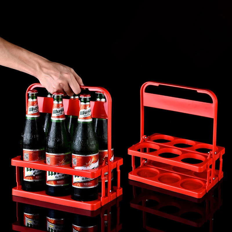 Reusable-6-Pack-Beer-Bottle-Carrier-Drink-Caddy-Holder-Durable-Foldable ...
