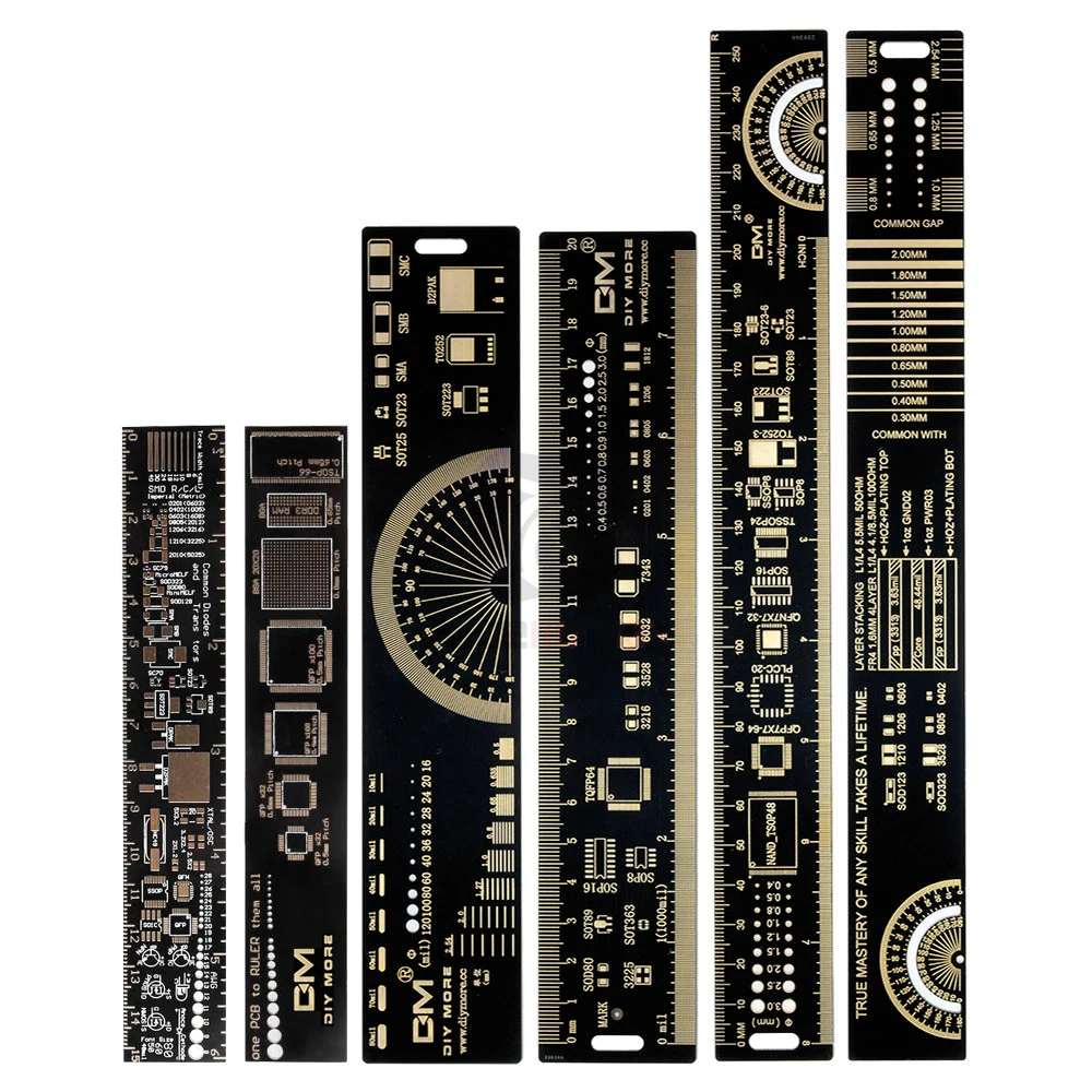 3 Type 15cm 20cm 25cm PCB Ruler Multi-functional Measuring Tool ...