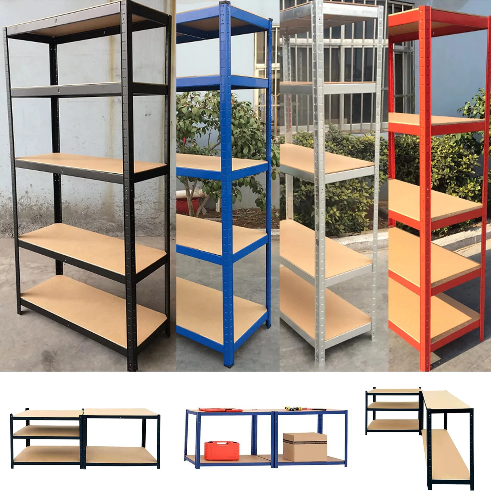 Shelving-Unit-for-Garages-Sheds-150cm-180cm-Height-Racking-Storage ...