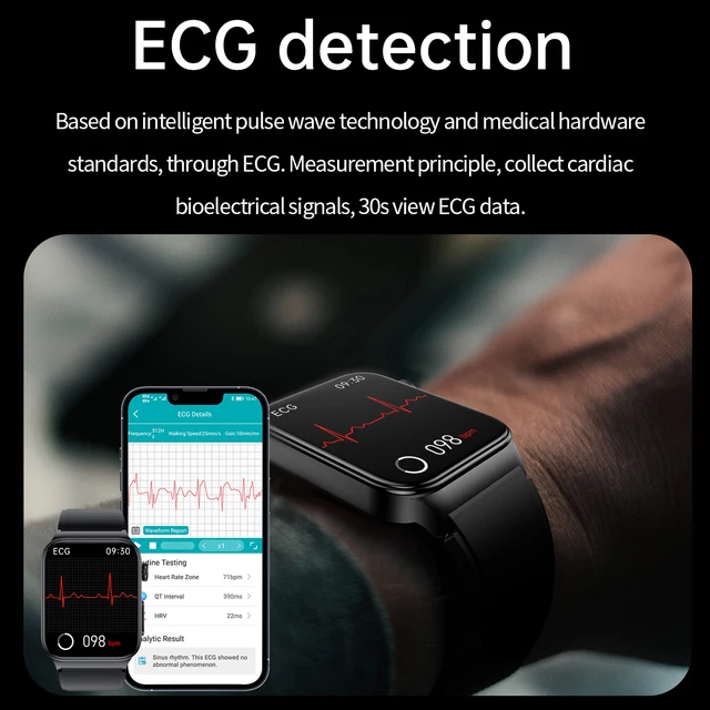 New ECG+PPG Smart Watch Men Laser Treatment Of Hypertension ...