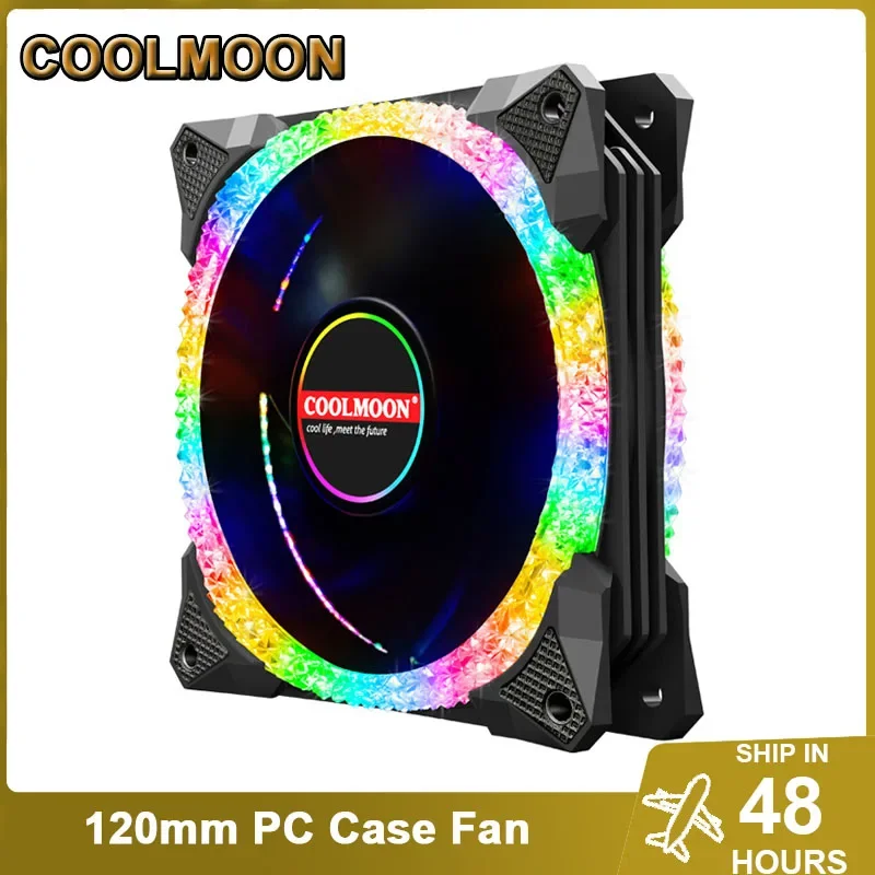 Coolmoon-Magic-Diamond-12cm-RGB-Case-Fan-Silent-Desktop-Computer-CPU ...