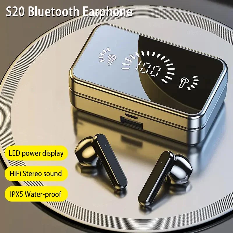 NEW-Original-TWS-S20-Wireless-Bluetooth-Headset-LED-Display-Screen ...