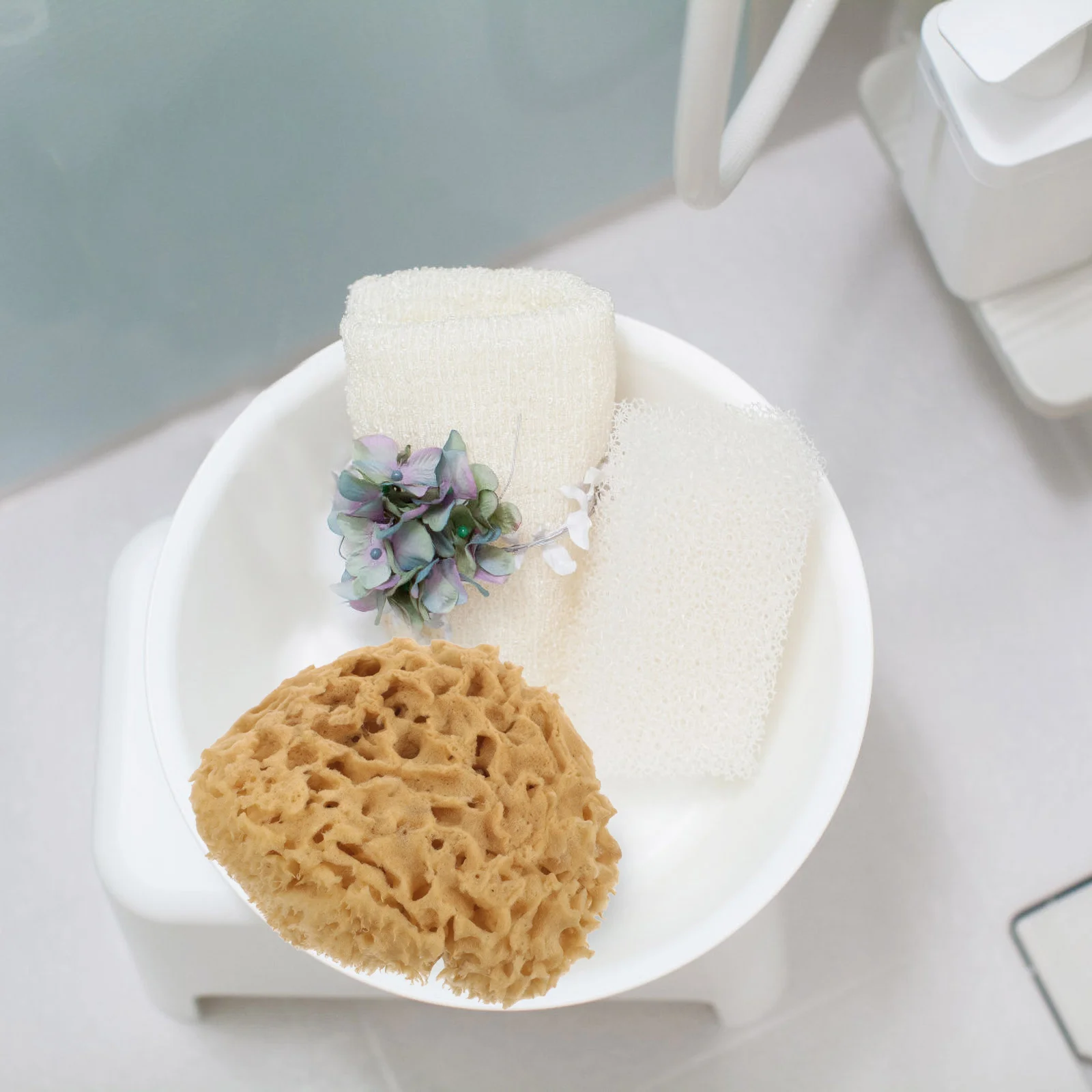Greek-Natural-Sponge-Bath-Sponges-Shower-Bathroom-Ball-Body-Exfoliant ...