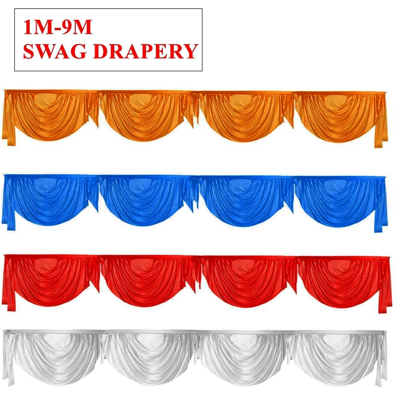 Swag Valance Drape For Wedding Backdrop Curtain Stage Background Party ...