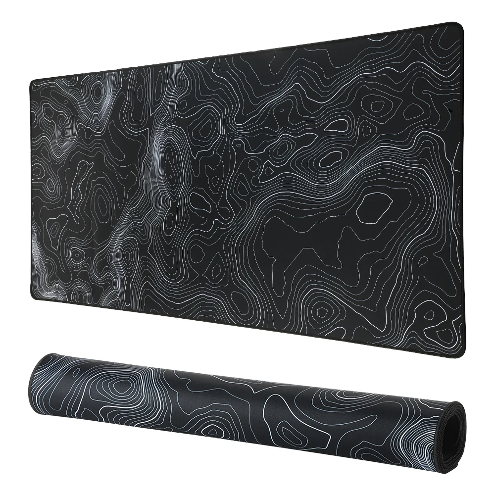XXL-Gaming-MousePad-White-Contour-Lines-New-MousePads-Natural-Rubber ...
