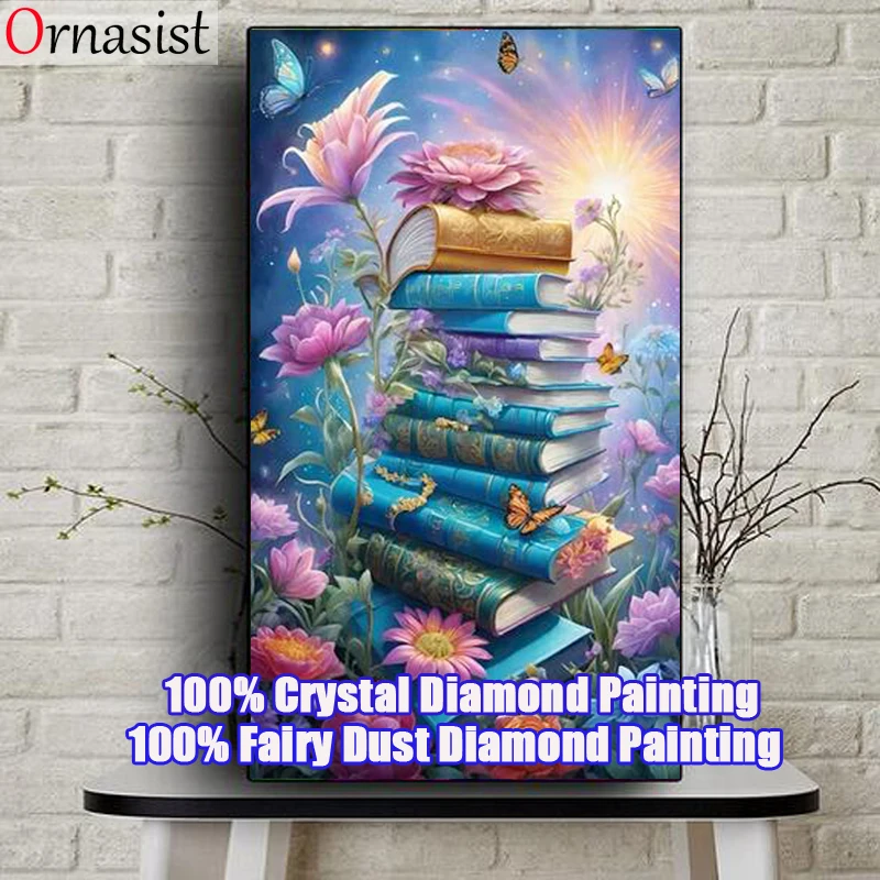 5D-DIY-Fairy-Dust-Diamond-Painting-Book-Flower-Full-Crystal-Diamond ...