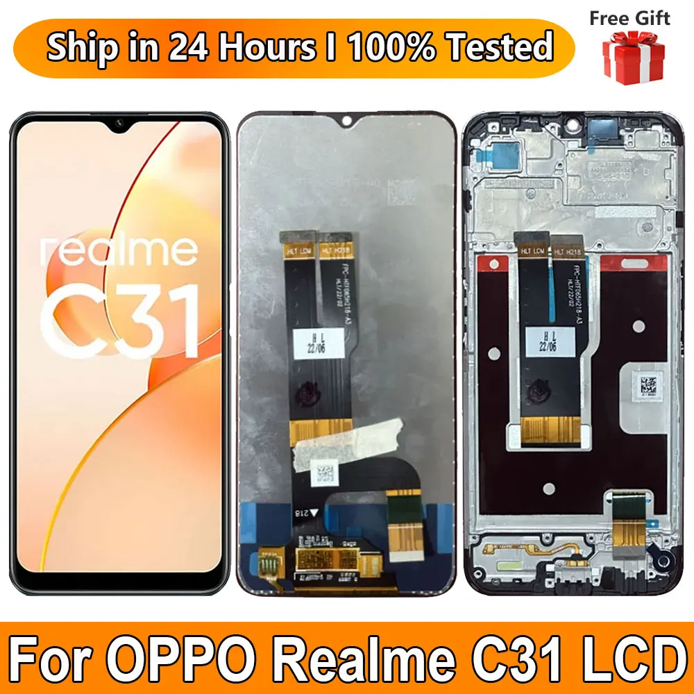 6.5" Screen With Frame For OPPO Realme C31 RMX3501 LCD Display Touch ...