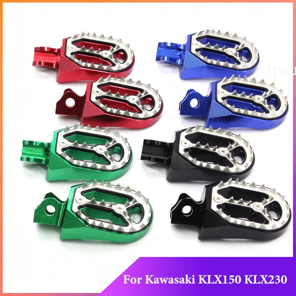 Foot Pegs For Kawasaki KLX125 KLX125 D-Tracker Footpegs KLX150 / L/ BF ...