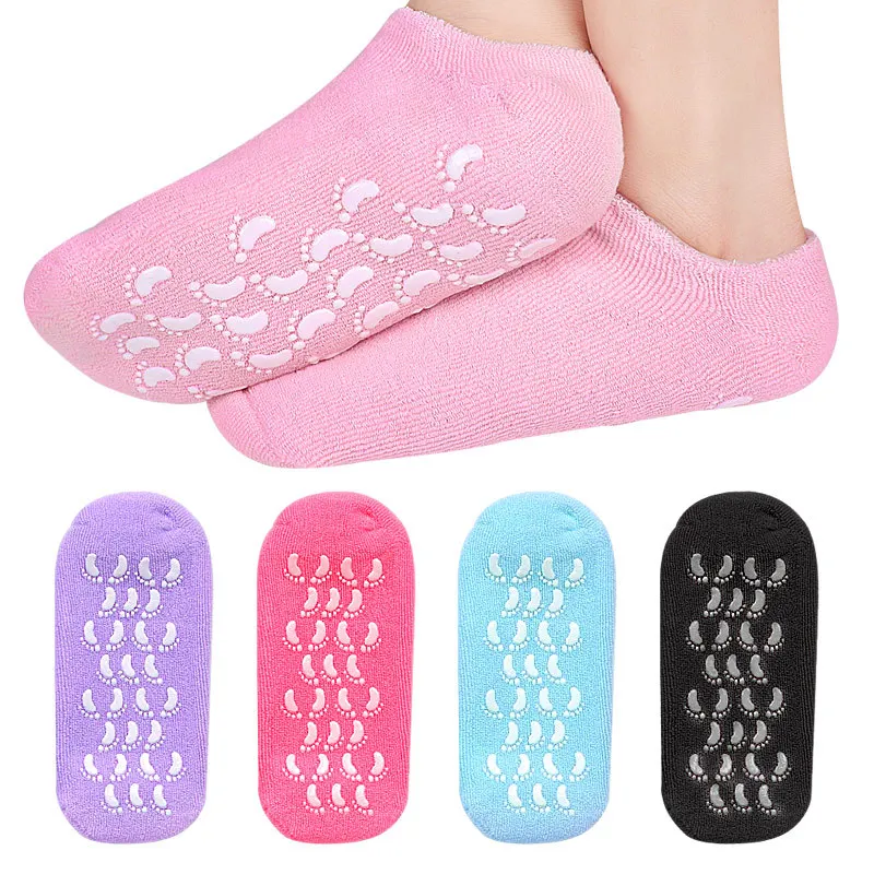 2pc-Foot-Care-Spa-Moisturizing-Gel-Socks-Exfoliating-Dry-Cracked-Soft ...