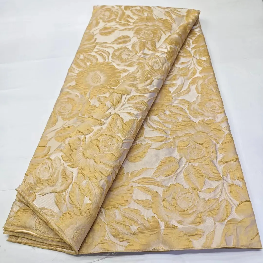 Latest 5 Yards Guinea Brocade Jacquard Fabric African Lace 2025 High ...